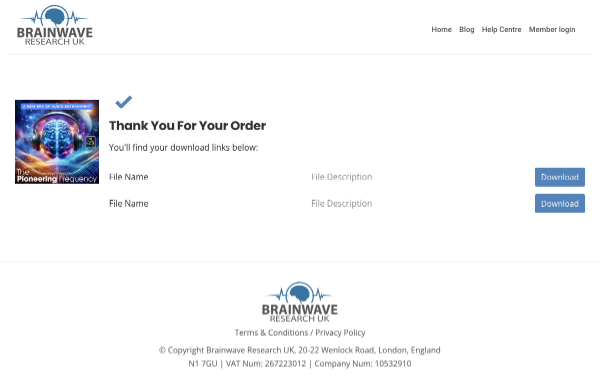 Order Summary - Brainwave Research UK