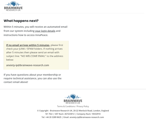 Order Successful - Brainwave Research UK