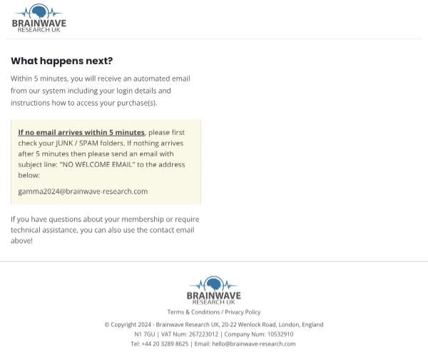 Order Summary - Brainwave Research UK